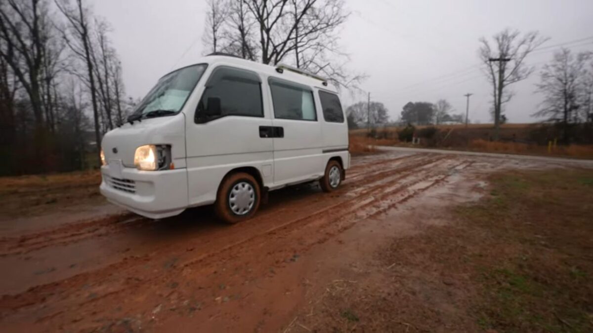 YouTuber Turns 1999 Subaru Van Into Smallest Off-Grid Camper