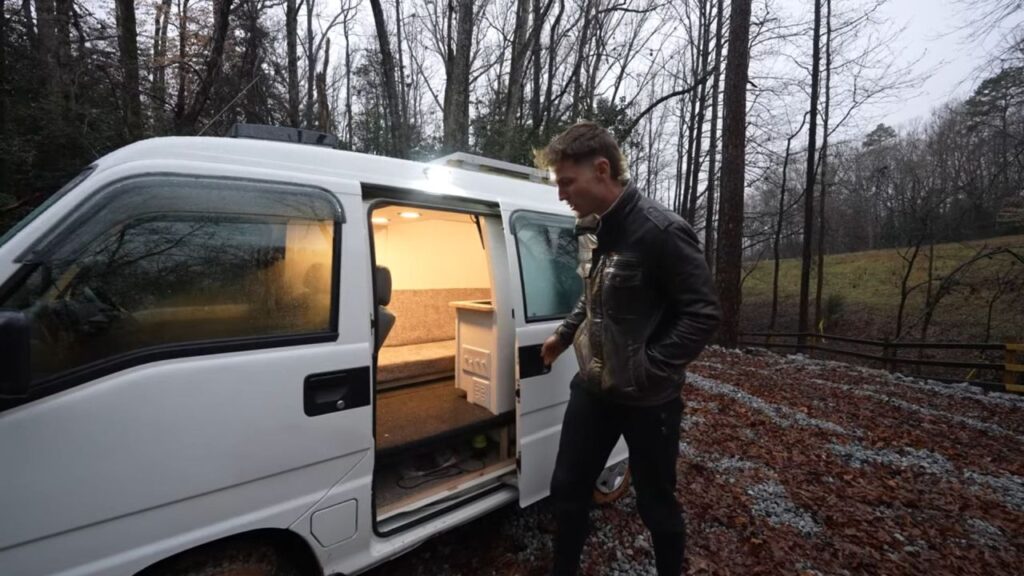 YouTuber Turns 1999 Subaru Van Into Smallest Off-Grid Camper