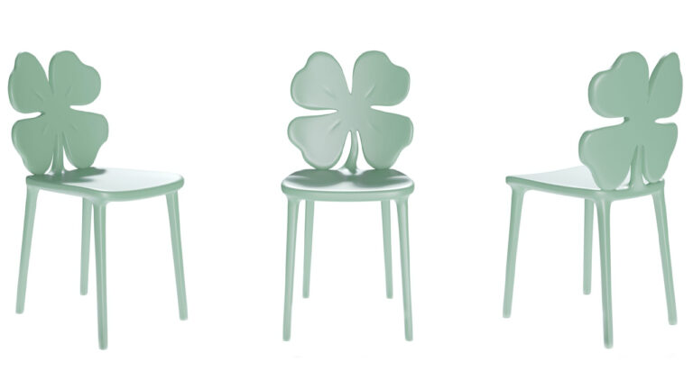 Clover-Shaped Lucky Seat has Suavity of Parisian Bistro Chair