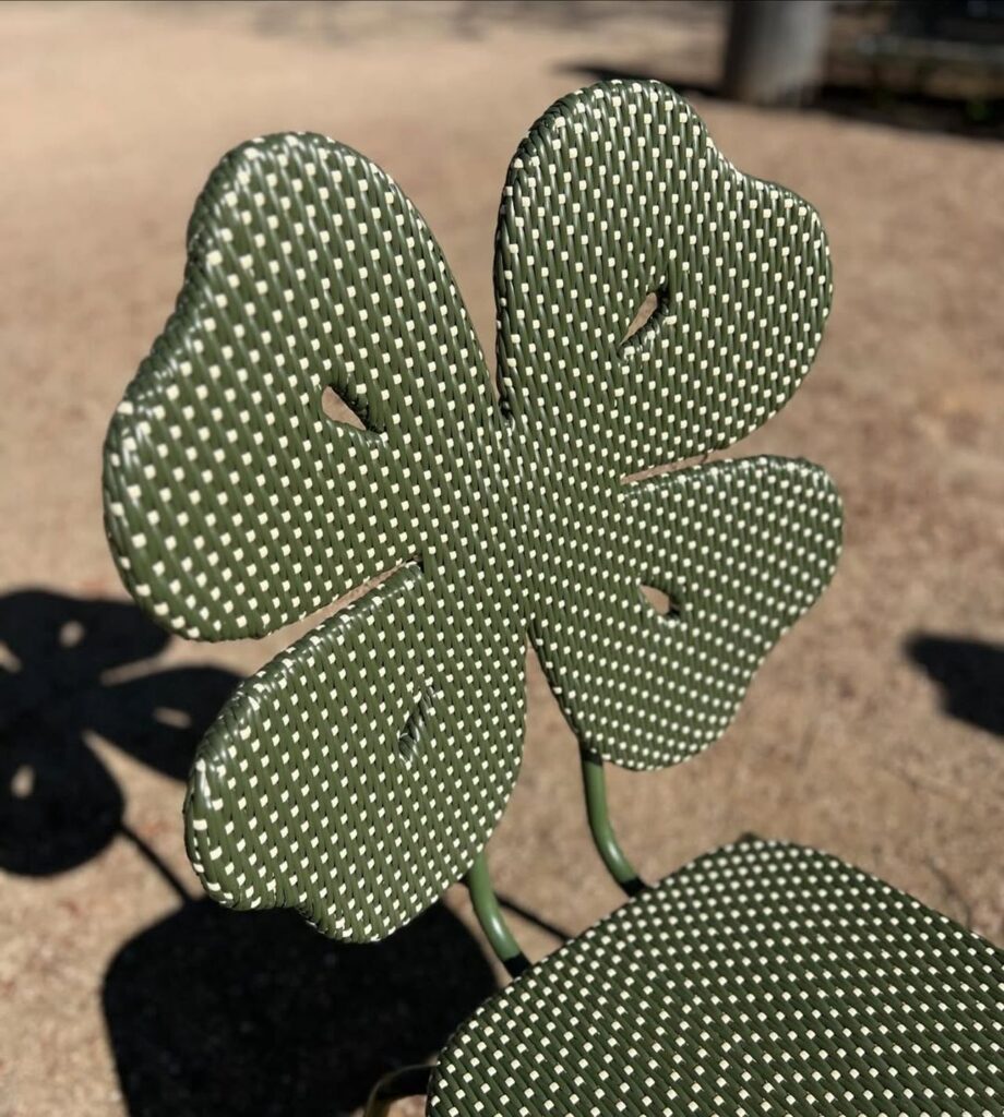 Clover-Shaped Lucky Seat has Suavity of Parisian Bistro Chair
