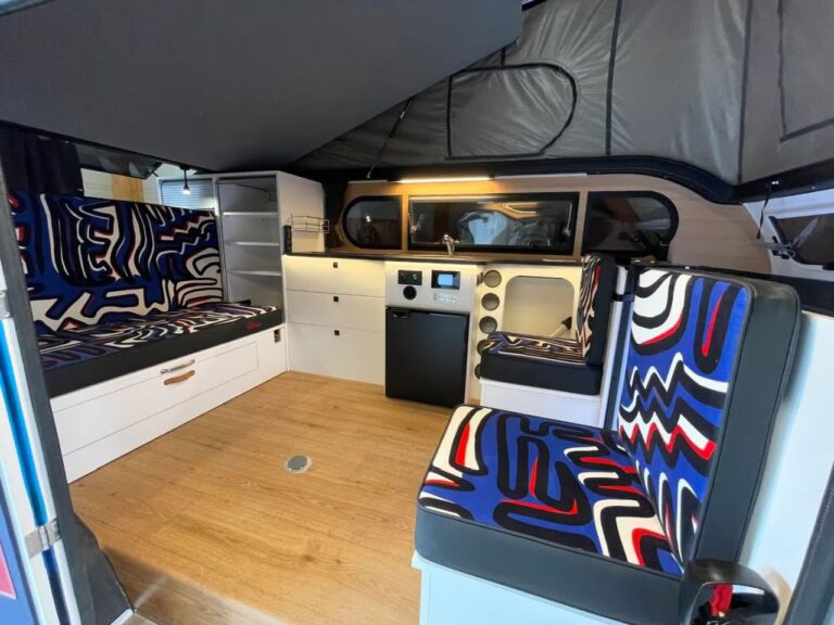 Bivan Campervan Trailer Sleeps Four People in Compact Interior