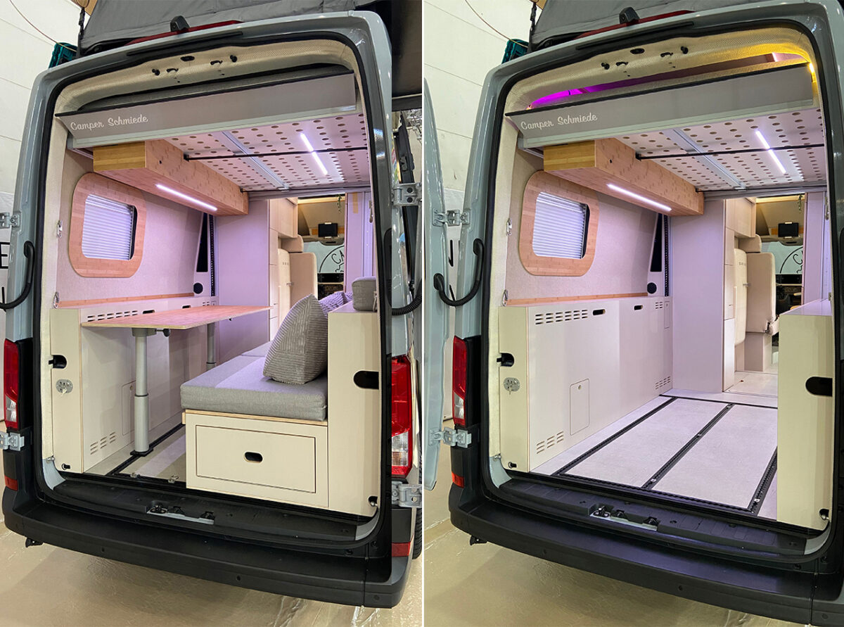 Marylin Onroad Camper Van Surprises With Its Foldaway Lounger