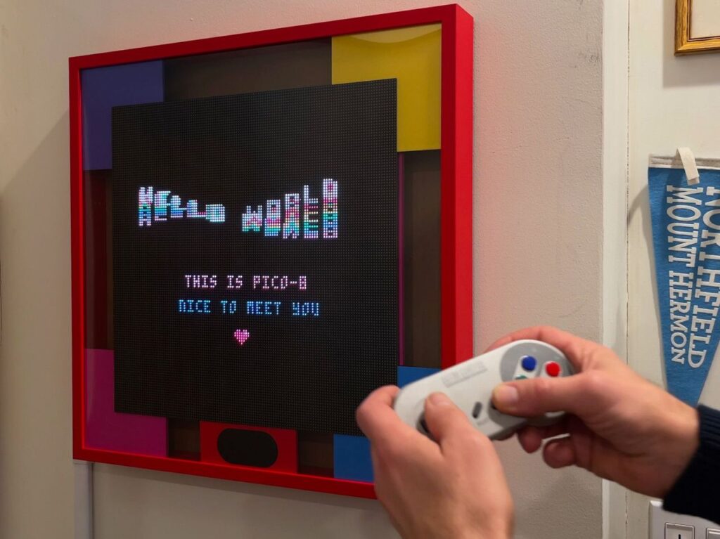 DIY Raspberry Pi Wall Arcade has Four RGB LED Matrix Display