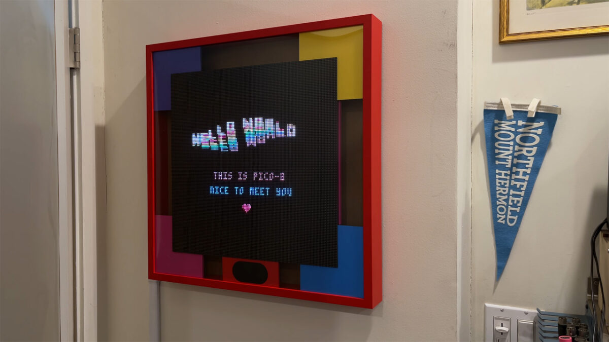 DIY Raspberry Pi Wall Arcade has Four RGB LED Matrix Display