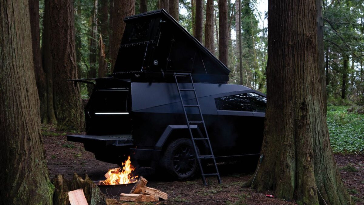 The Cap by Space Campers Lets You Sleep in Tesla Cybertruck