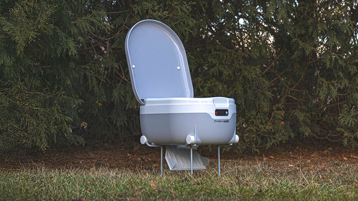 Wrappon Sunny Portable Toilet Automatically Seals Waste in a Bag