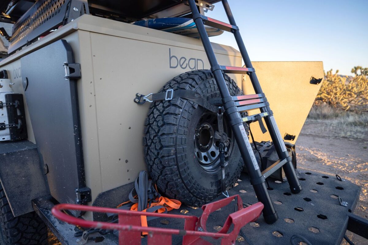 Bean Pod Gear Hauler Trailer Features Rooftop Tent for Sleeping