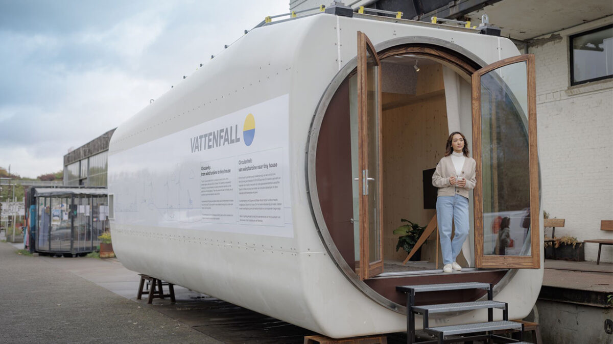 Superuse Studio Turns Wind Turbine Into Tiny House in Germany