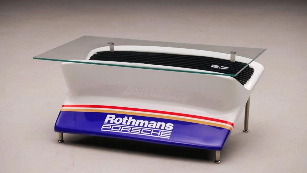 Beautiful Coffee Table Made from Porsche 911 Ducktail Spoiler