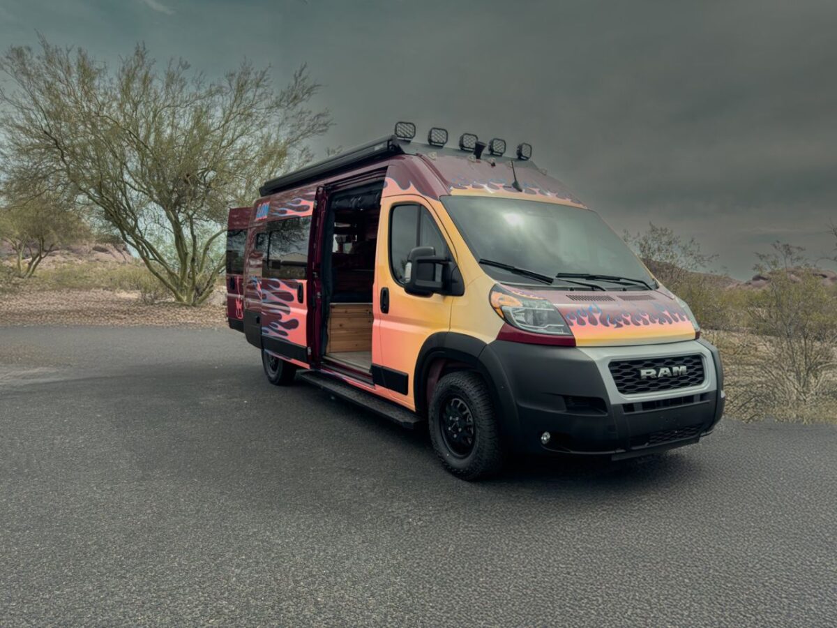 This Custom Boho Camper Van Feels Like Wooden Cabin Inside