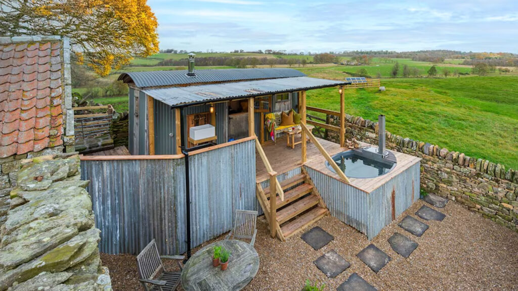 Shearer's Quarters is Rustic Off-Grid Cabin in British Countryside