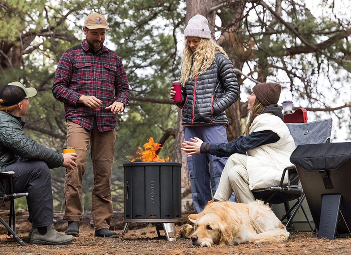 PACKFIRE Smokeless Fire Pit Folds Flat to fit in a Backpack