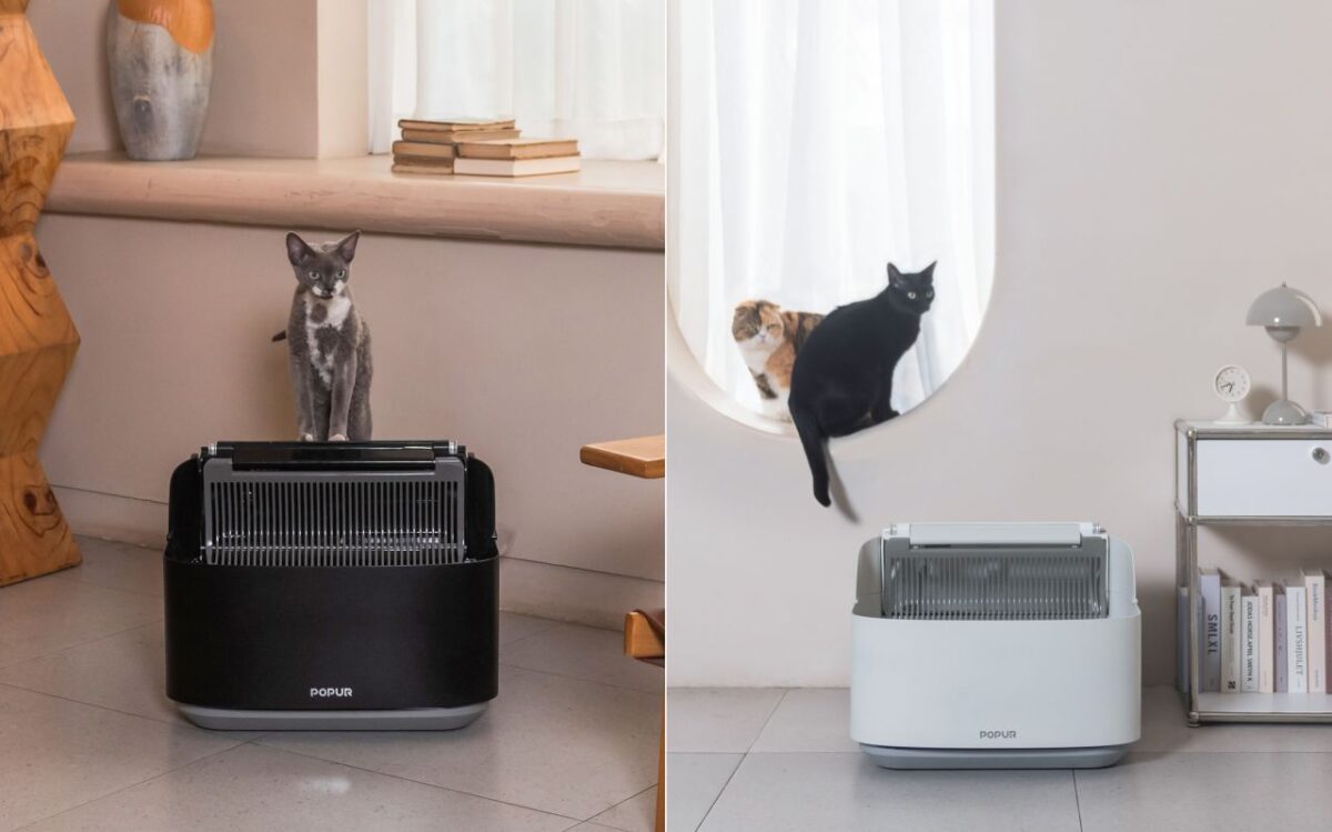 Popur S7 Litter Box Separates Clean Litter From Sealed Waste