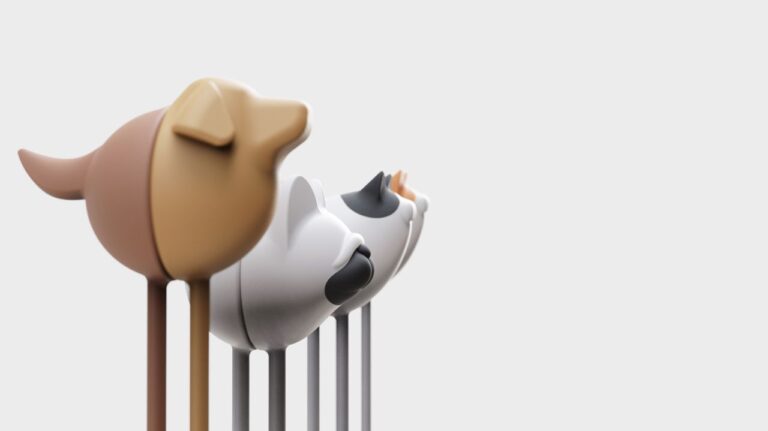 Dog-Shaped Magnetic Organizer Sorts Cable Clutter for Good