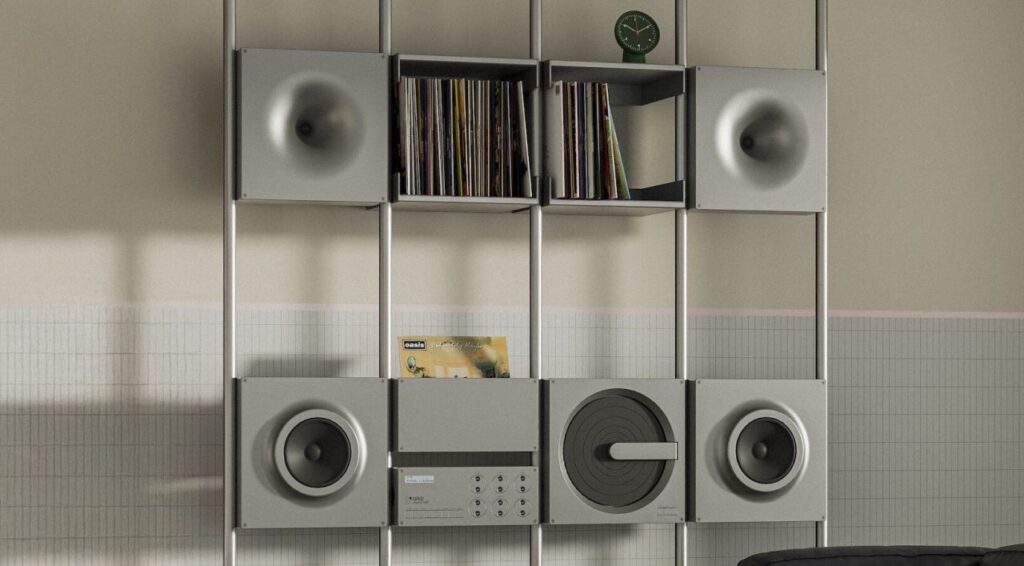 Asaf Beiman Designs GRID Modular Speaker System as Furniture
