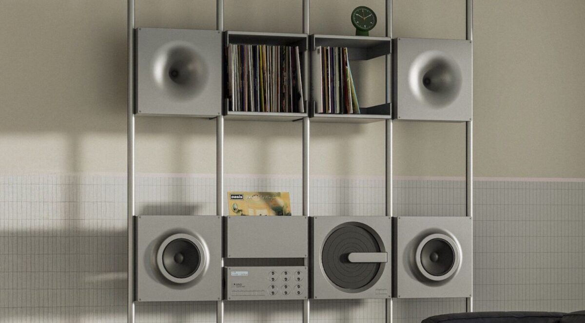 Asaf Beiman Designs GRID Modular Speaker System as Furniture
