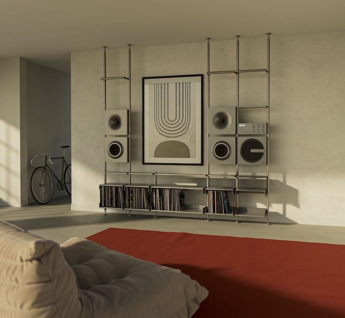 Asaf Beiman Designs GRID Modular Speaker System as Furniture