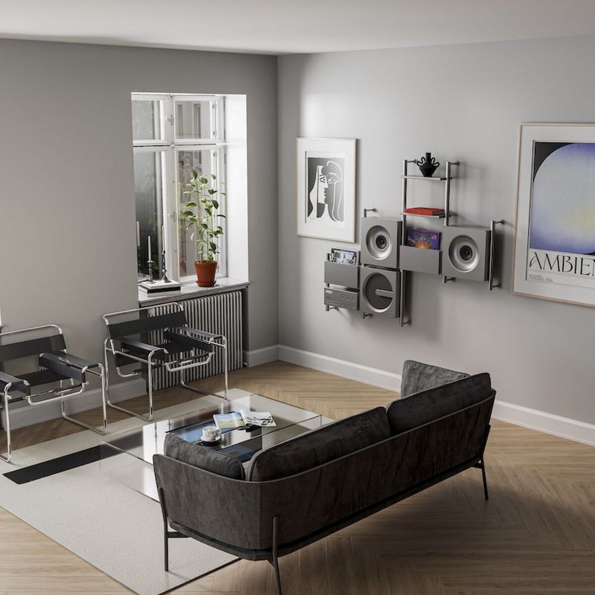 Asaf Beiman Designs GRID Modular Speaker System as Furniture