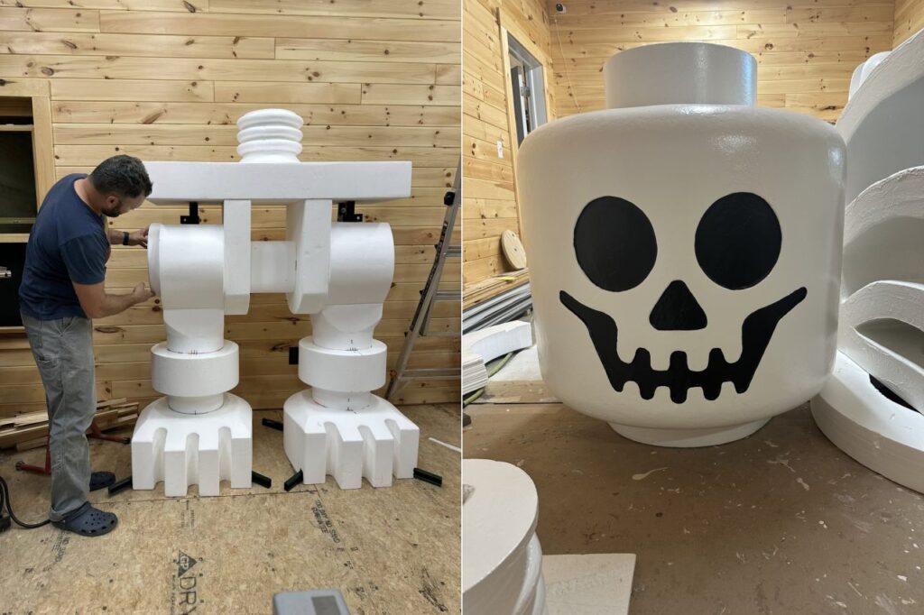 Alan Perkins Builds LEGO Skeleton Mega-Figure for Halloween