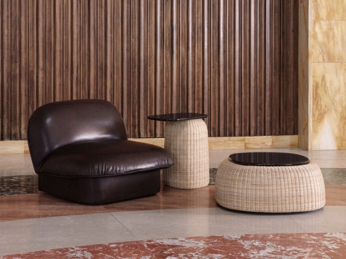 Sam Furniture Collection has Wicker Bases, Organic Silhouettes