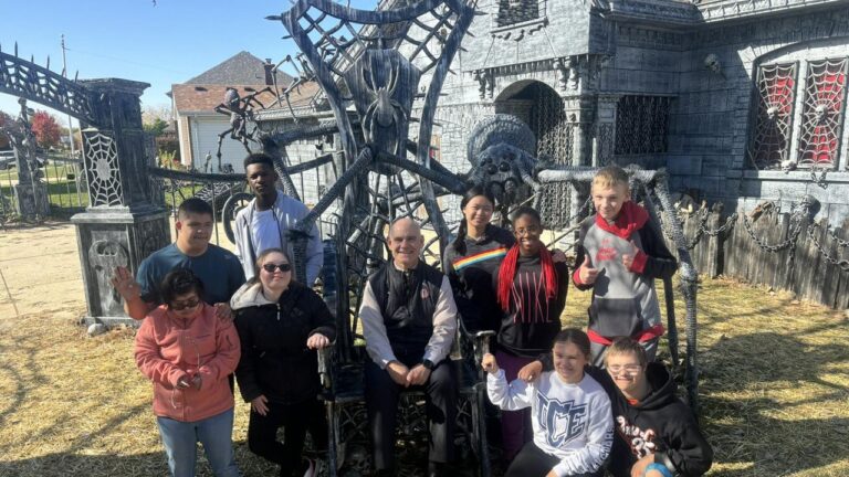 Man Builds Elaborate Haunted Manor of Evil With Huge Spiders