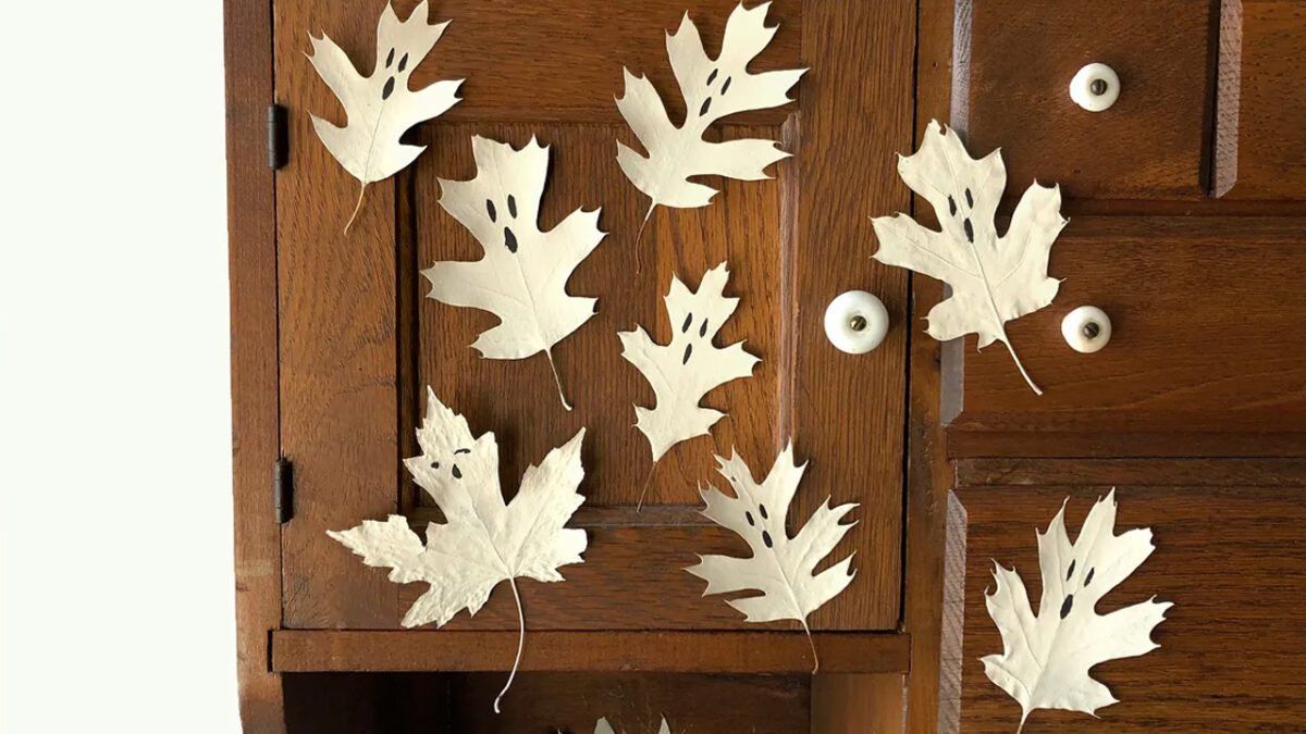 Kid-Friendly DIY Leaf Ghosts to try for Fall and Halloween