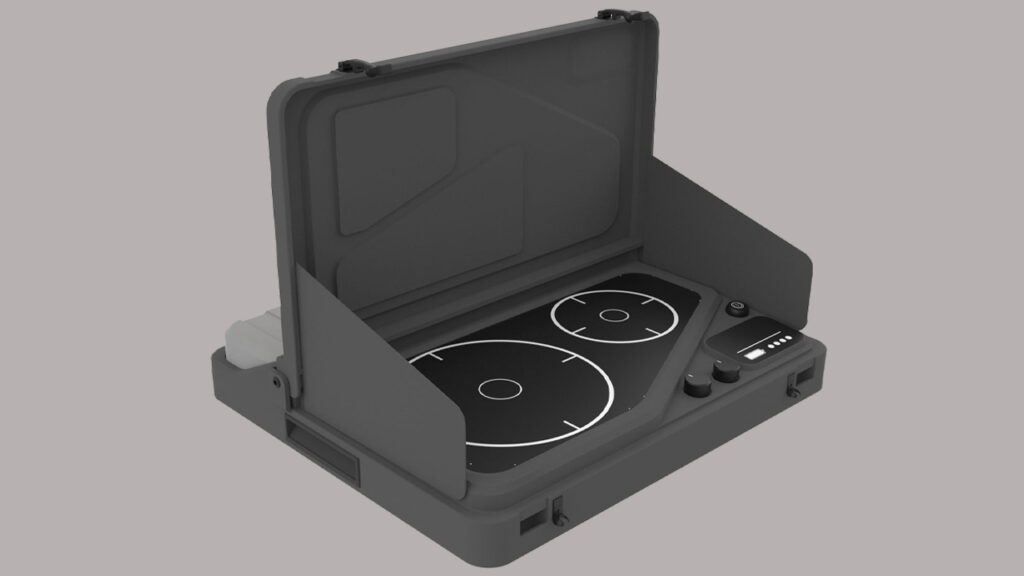Overlander Battery-Powered Induction Cooks in Wild Without Fire Risks