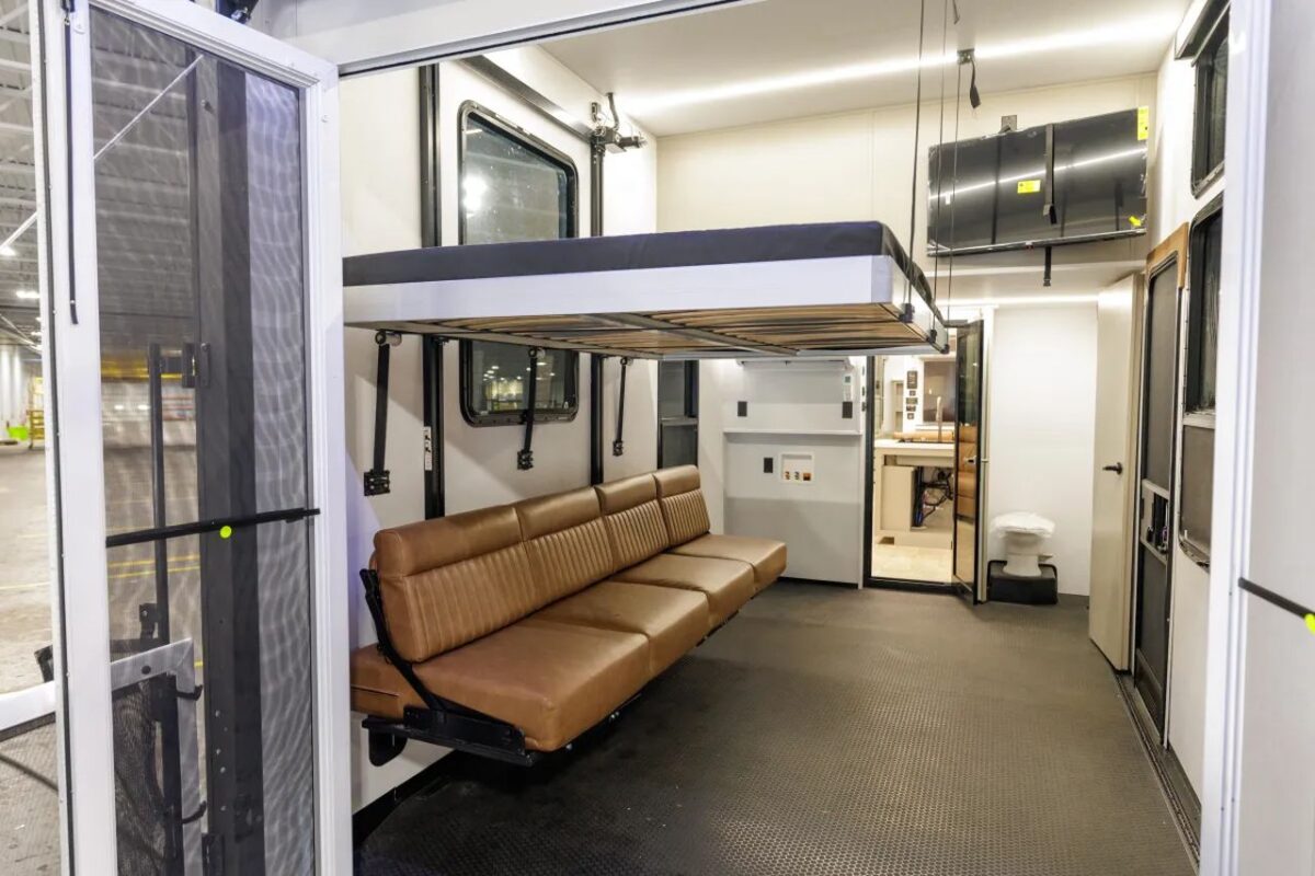 Axiom Vendetta 47 ft. Camper Sleeps 12, Hauls Your Gear Along