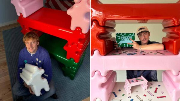Puzzle Shelf by Gustaf Westman Brings Jigsaws to Life