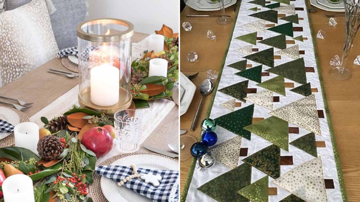 DIY Christmas Tablecloths and Table Runners to Try This Year