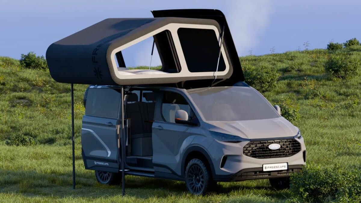 Freescape Camper Van Features Pop-Up Roof With Inflatable Tent