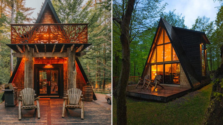 Man Builds 3 Airbnb Cabins in the Middle of New York