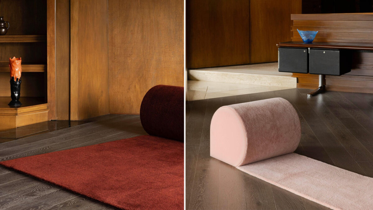 Sabine Marcelis' Roll Rug Doubles as Seating Furniture