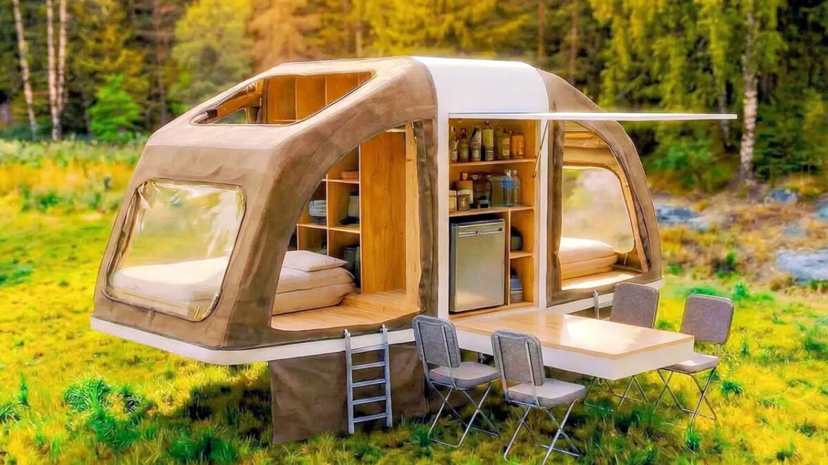 Wingcube Camper Pod Unfolds Into Family Home Instantly