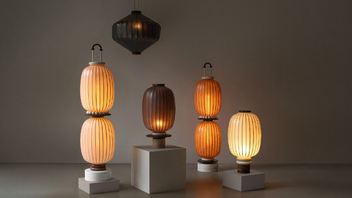 Taiwan Lantern Sports Wisps of Fine Silk Over Hand-Bent Bamboo