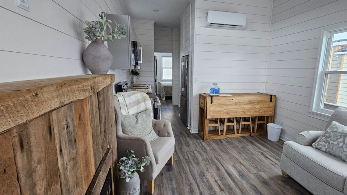 Cottagecore Tiny House Flaunts Rustic Porch and Bedroom